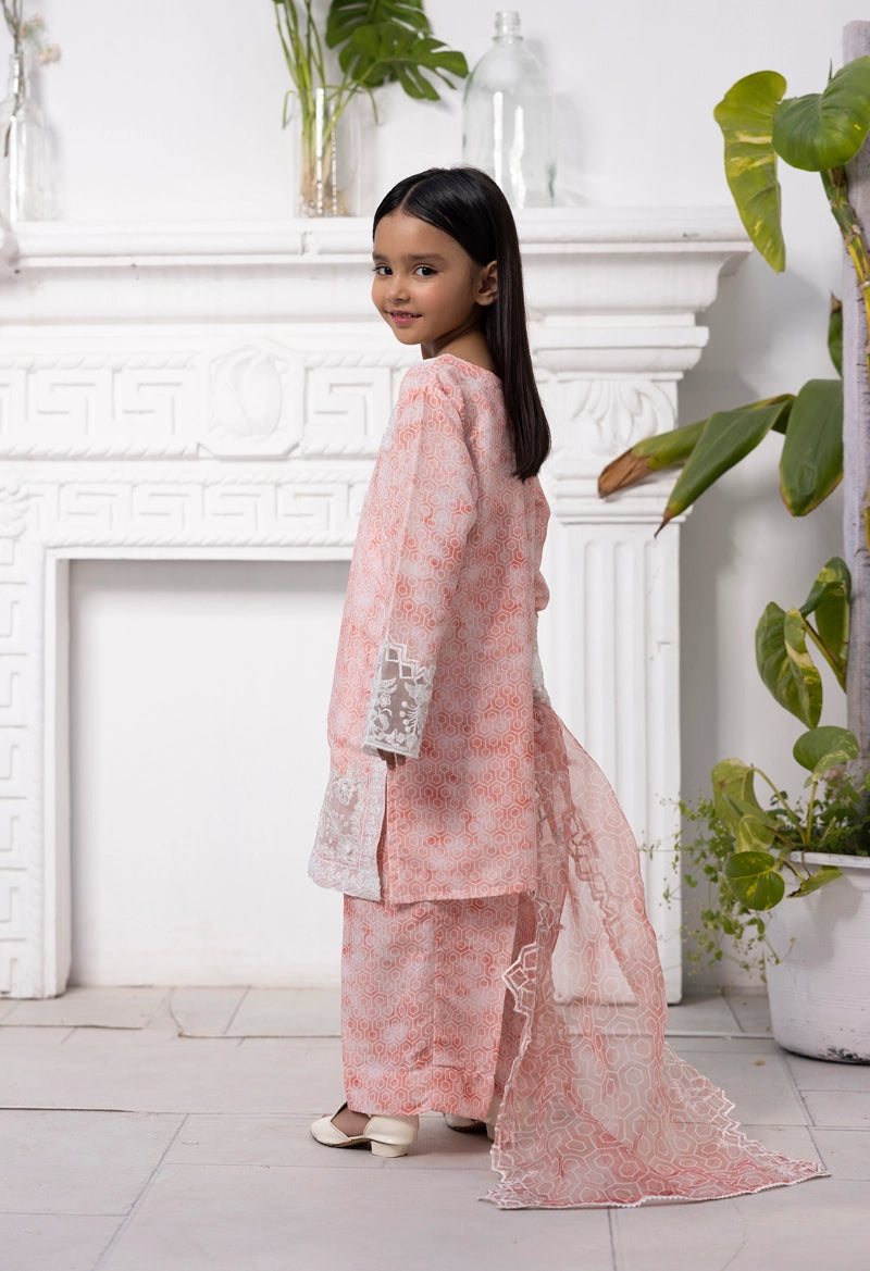 Ethnic Inspired Mummy & Me Kids 3 Piece Outfit Peachy Pink | Desi Posh