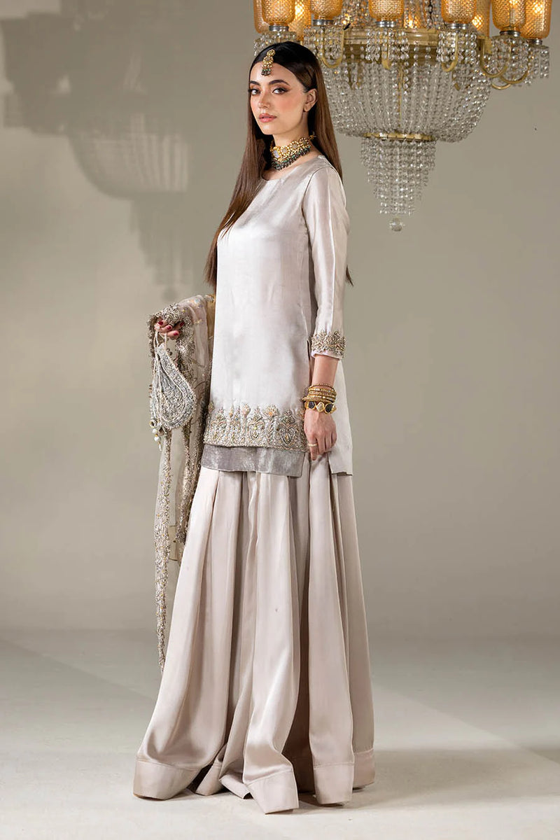 Khuda Baksh P-299 | Designer Sheesha Silk Pakistani Wedding Sharara Ou ...