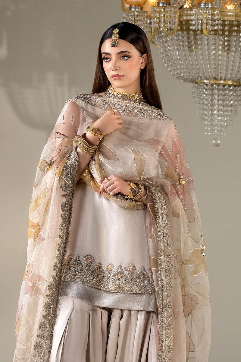 Khuda Baksh P-299 | Designer Sheesha Silk Pakistani Wedding Sharara Ou ...