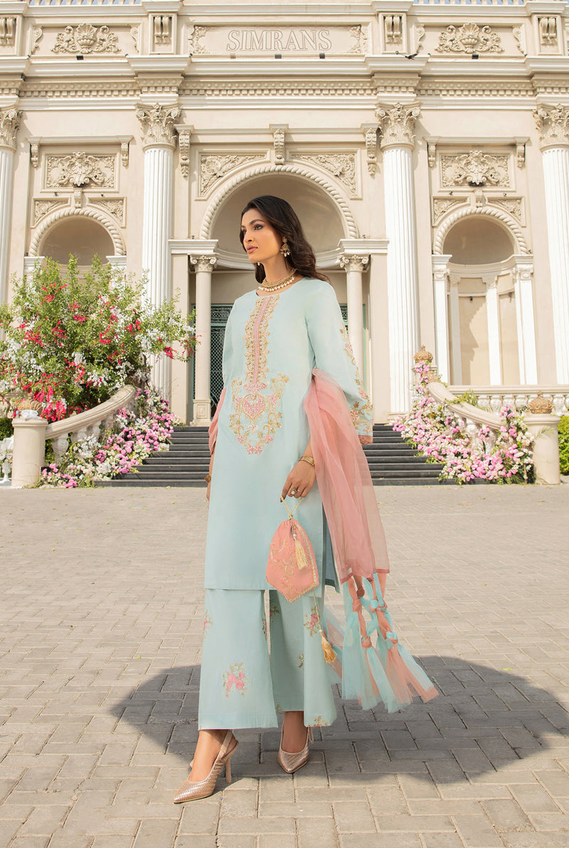 Ivana Luxury Mint Mummy & Me Ladies Palazzo Outfit 2370 | Desi Posh